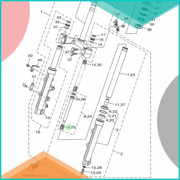 Jual PER SOK DEPAN KECIL NMAX OLD YAMAHA 2K5-23152-00 20JVLZ3 suku ...