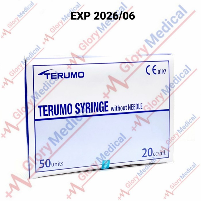 Jual Terumo Syringe 20cc Spuit 20ml Lubang Pinggir -MCT | Shopee Indonesia