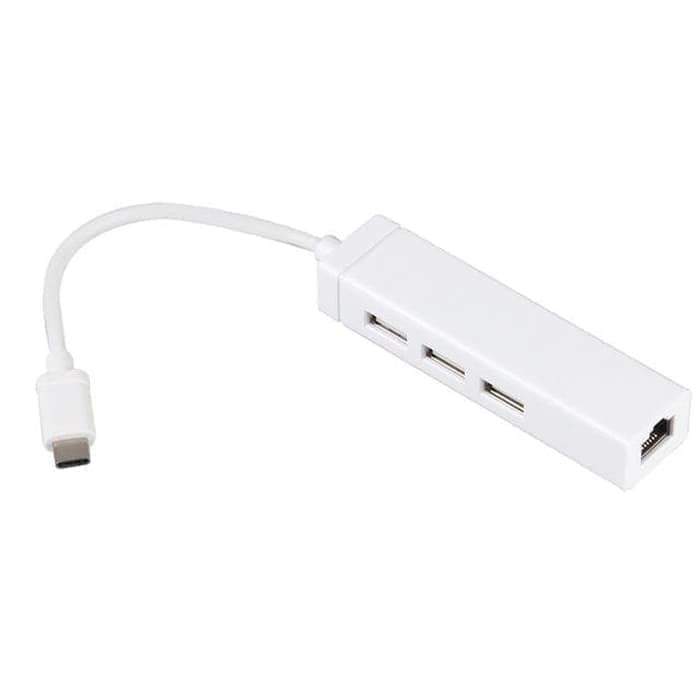 Jual Vc Usb Type C 3.1 To Usb Hub 3 Port Dan Lan Ethernet Rj45 ...