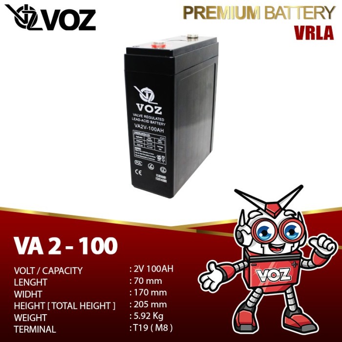 Jual Aki Solar Panel VOZ 2V 100AH Aki UPS Aki Tenaga Surya Aki BTS ...