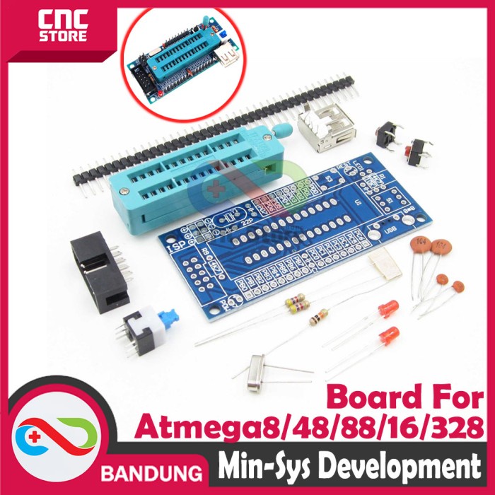 Jual [CNC] AVR ISP MINIMUM SYSTEM DEVELOPMENT BOARD FOR ATMEGA8 ATMEGA328 | Shopee Indonesia