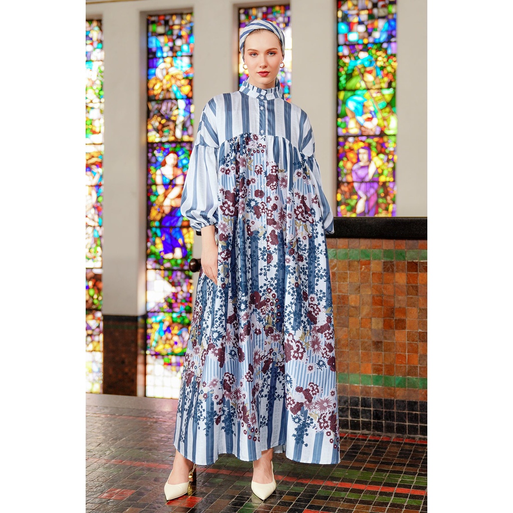 Jual Benang Jarum - Amona Shirt Dress - Blue | Shopee Indonesia