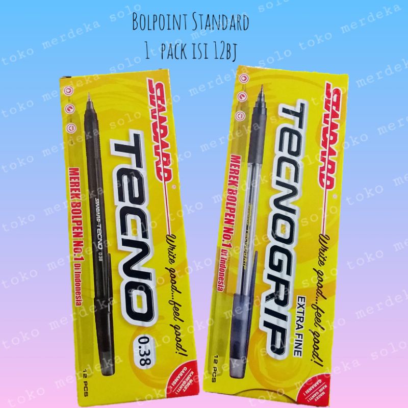 Jual Bolpoint Standard Tecno&Tecnogrip (tinta hitam) | Shopee Indonesia