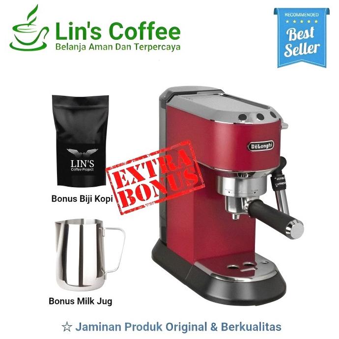 Jual monggo] Delonghi Dedica EC685.R / coffee maker delonghi EC685 Red ...