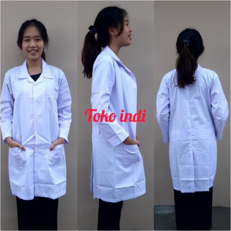 Jual Terjangkau Baju Laboratorium Lengan Pendek / Lengan Panjang Jas ...