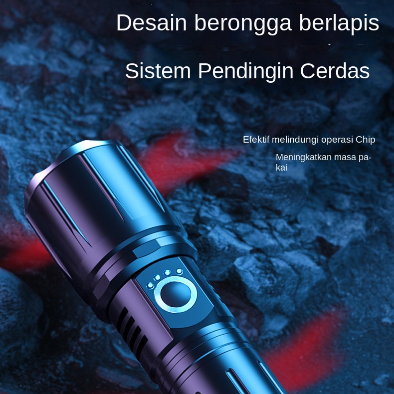 Jual Senter Led Super Terang Jarak Jauh / Senter Police Led Flashlight ...