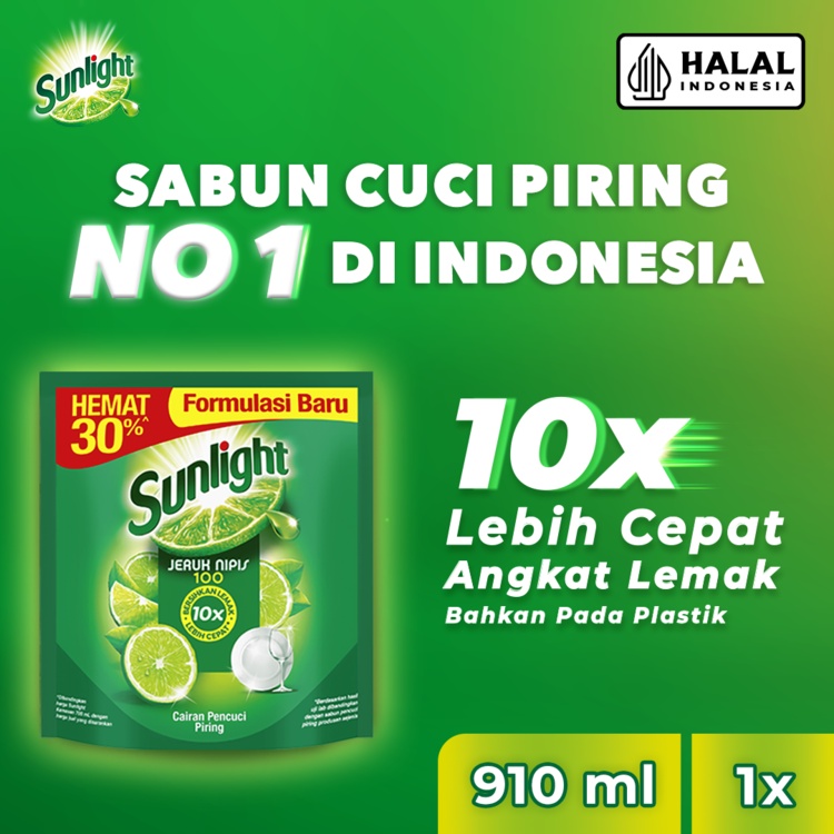 Jual Sunlight Sabun Cuci Piring Jeruk Nipis Refill 910ML | Shopee Indonesia