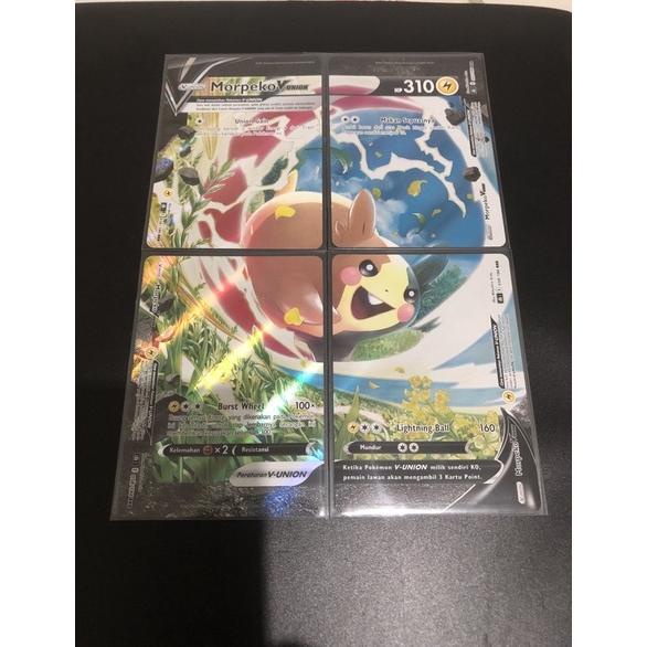 Jual Diskon Kartu Pokemon Tcg Morpeko V Union Rrr Hologram 4Pcs Kartu Jadi 1 Original Indonesia ...