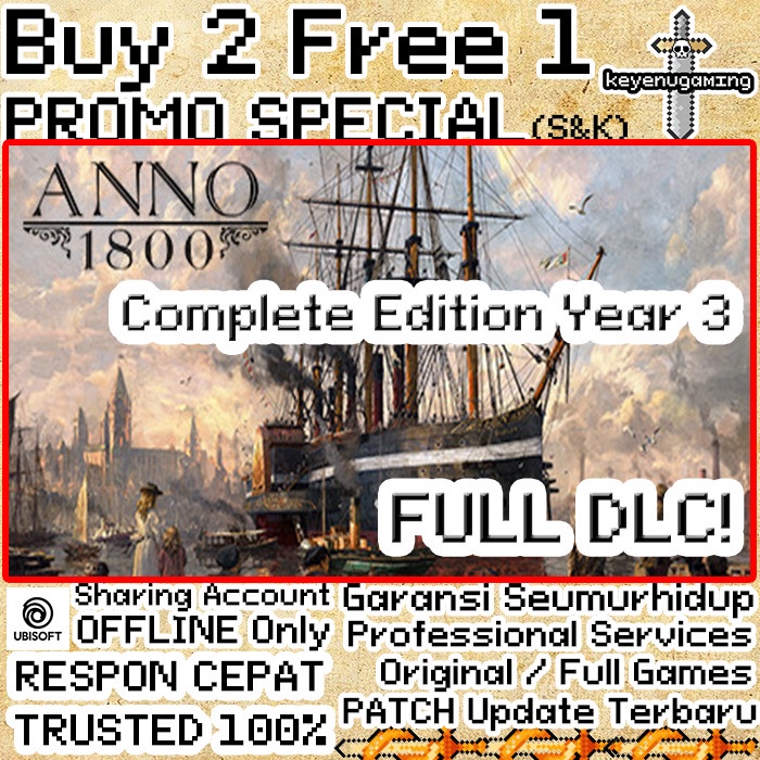 Jual Anno 1800 Complete Edition Year 3 PC FULL DLC - Buy 2 Get 1 GAME ...