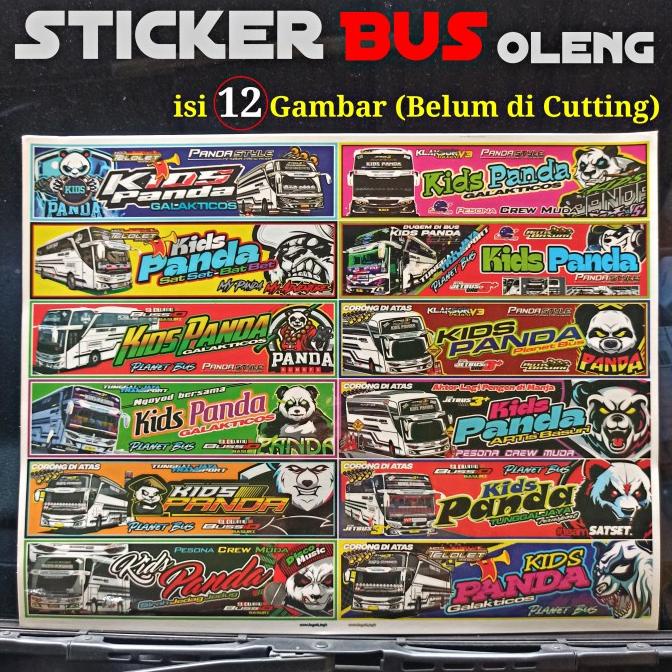 Jual Summerstore STIKER BUS OLENG BESAR (ISI 12 GAMBAR) - STICKER BUS ...