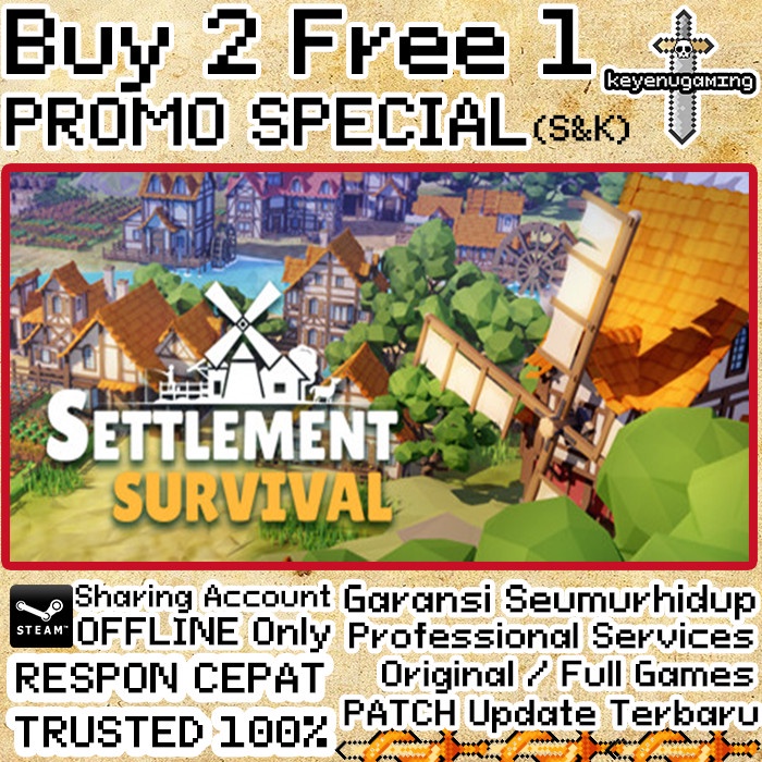 Jual Settlement Survival Game PC Original - Buy 2 Get 1 GAME | Shopee ...