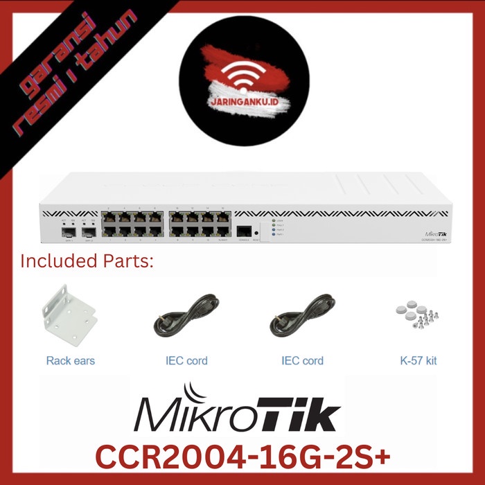 Jual MikroTik CCR2004-16G-2S+ Cloud Core Router CCR 2004 16G 2S ...