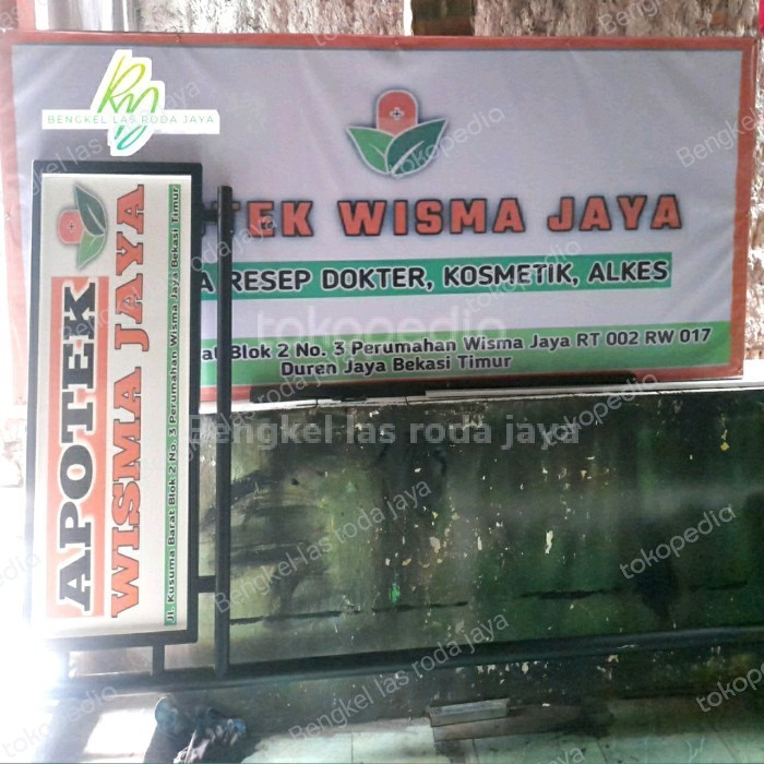 Jual Promo Plang Nama Toko Custom / Plang / Plang Apotek / Papan Nama ...