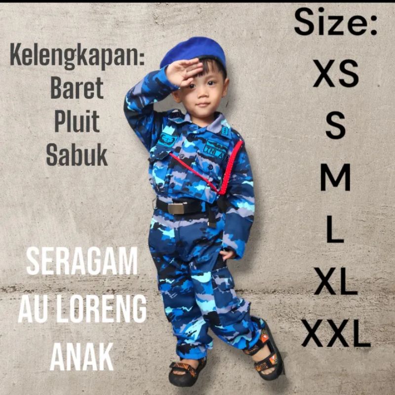 Jual Kostum Profesi TNI AU LORENG ANAK/ LORENG TNI AU CILIK / AURI ...