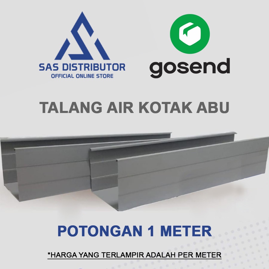 Jual Talang Air Kotak PVC Abu 4" inch Per Meter / Talang Air Hujan 1 ...