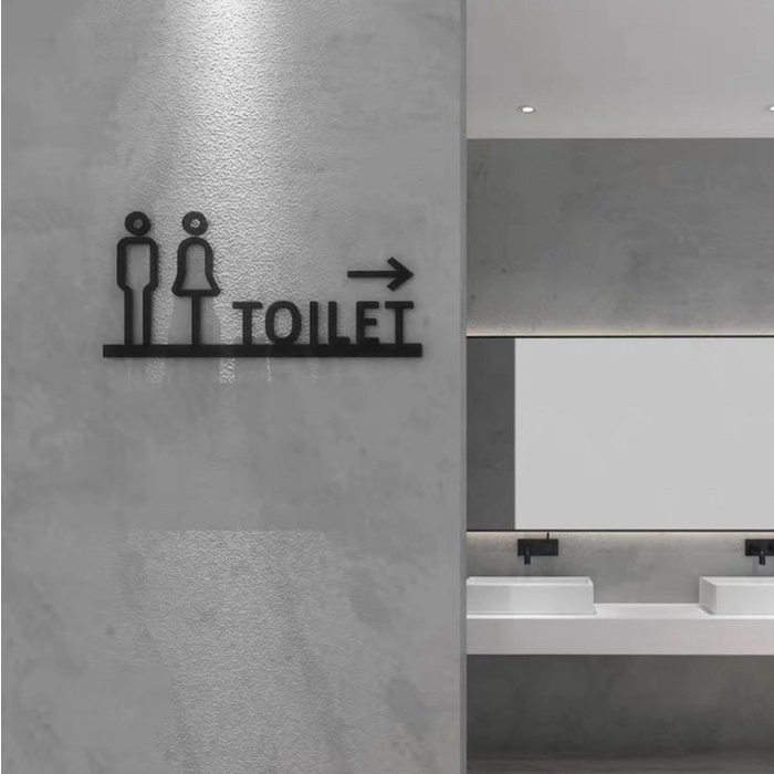 Jual STIKER SIGN TOILET AKRILIK TOILET SIGN ACRYLIC STICKER WC MODERN ...