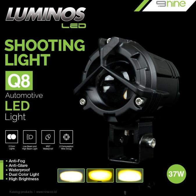 Jual Lampu Led Nine Luminos Q8 Lampu Tembak FogLamp Laser D2 Putih ...