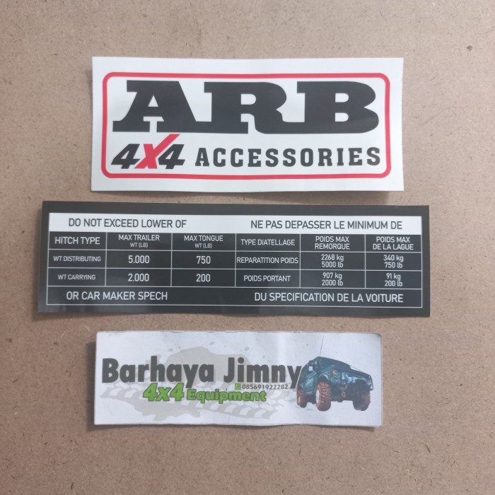 Jual Stiker Arb Bemper Variasi Katana Jy Sticker Bumper Plat Arb Costum ...