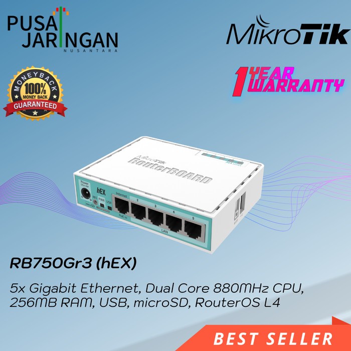 Jual MIKROTIK hEX RB750Gr3 | Shopee Indonesia