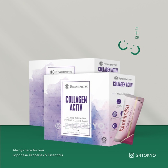 Jual KINOHIMITSU COLLAGEN ACTIV 1000MG MARINE COLLAGEN PEPTIDE SUGAR FREE | Shopee Indonesia