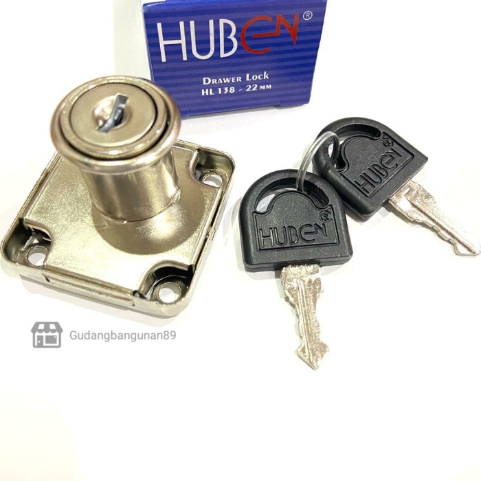 Jual Kunci pintu lemari / laci meja kantor kerangka padat HUBEN HL 138 - 22 | Shopee Indonesia