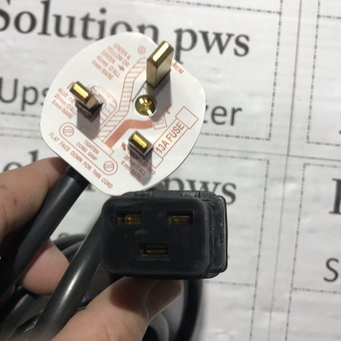 Jual Kabel Power UK Plug C19 Ups Apc ICA Laplace eaton riello Prolink ...
