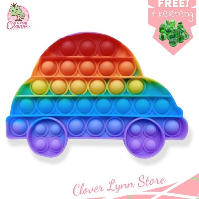 Jual POP IT RAINBOW CAR / popit tiktok viral its fidget toys bubble ...