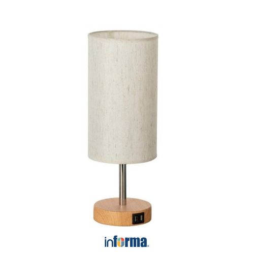 Jual Informa Felton Lampu Meja - Krem/Kayu Multifunctional Table Lamp ...
