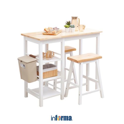 Jual Informa Smith Set Meja Makan 2 Bangku - Putih Dining Table Set ...