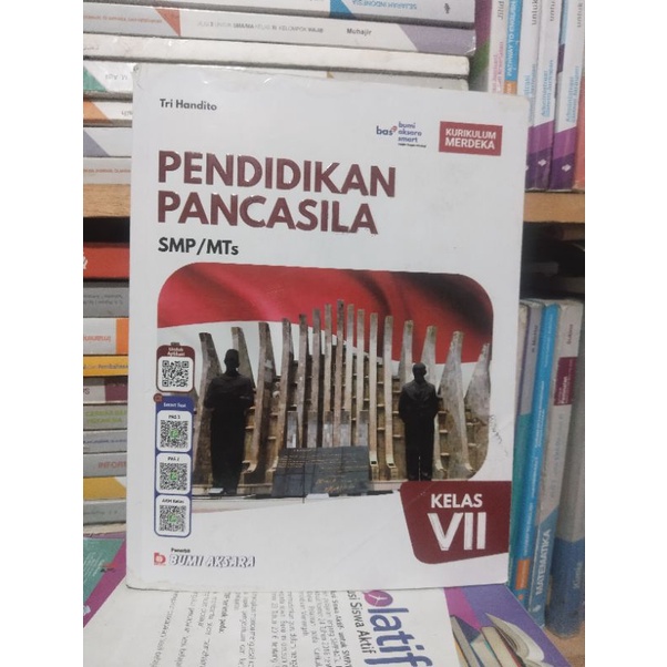 Jual BUKU PENDIDIKAN PANCASILA/PPKN KELAS 7/VII/1 SMP/MTS BUMI AKSARA KURMER KURIKULUM MERDEKA ...