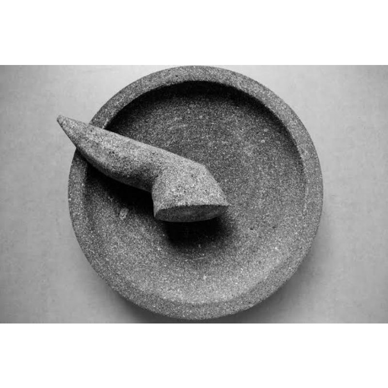 Jual Cobek Batu + Ulekan Asli Gunung Merapi UK 26cm | Shopee Indonesia