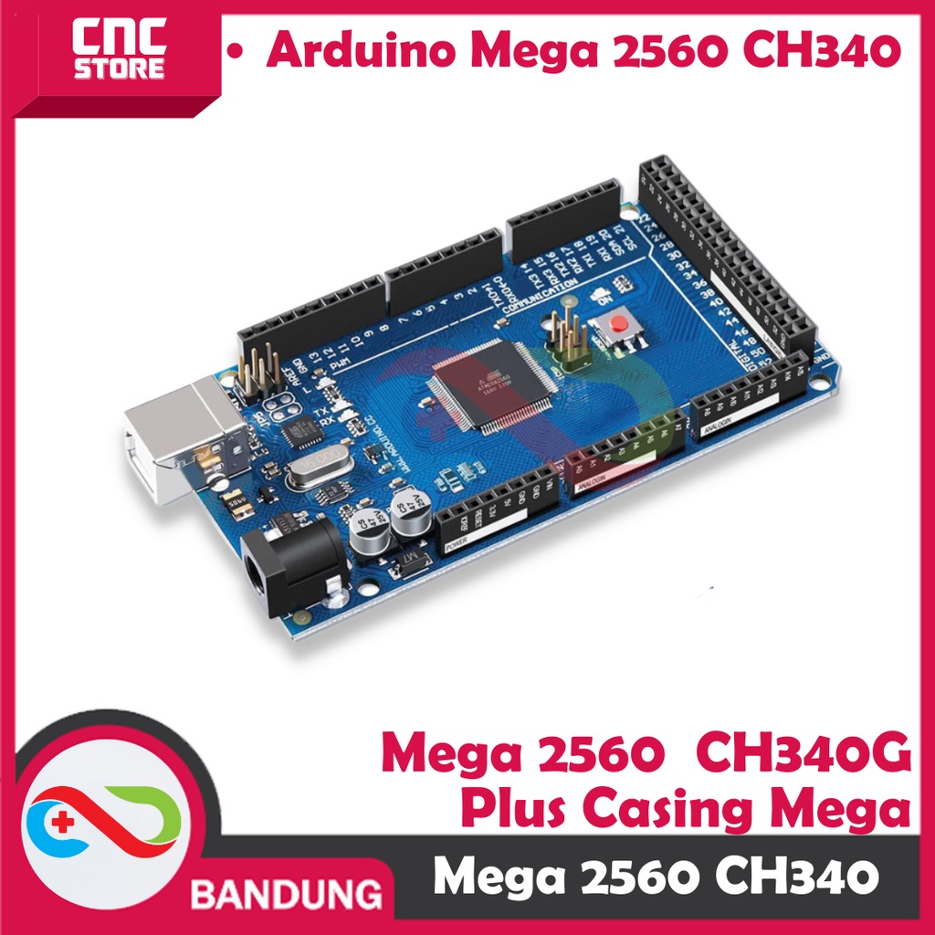 Jual ARDUINO MEGA 2560 R3 CH340G COMPATIBLE BOARD WITH CASE ACRYLIC ...