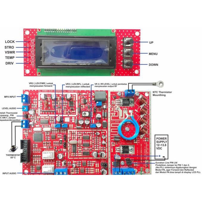 Jual Exciter PLL 10 Watt 87.5-105 Mhz Stereo Pemancar FM Module ...