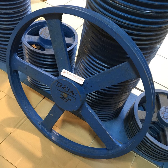 Jual Puli Besi Jari B2 X 9 Inch Pully Pulley Polly Poli 2 Jalur ...