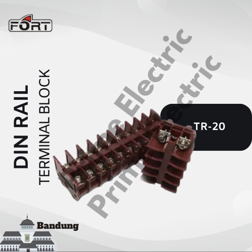 Jual Terminal Blok TR-20 Model Kasuga coklat Rail 2 Fungsi FORT ...