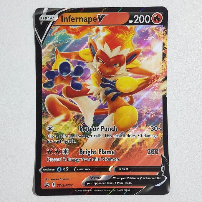 Jual Infernape V SWSH252 Oversized Promo Pokemon Card Jumbo Oversize | Shopee Indonesia