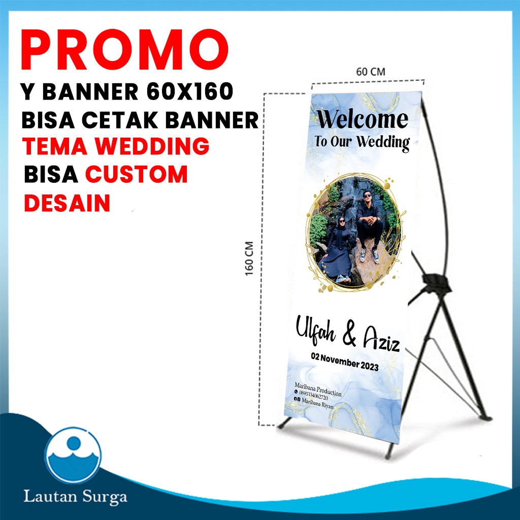 Jual (PAKET STAND Y BANNER 60x160 cm) Cetak Standing Banner, Spanduk ...
