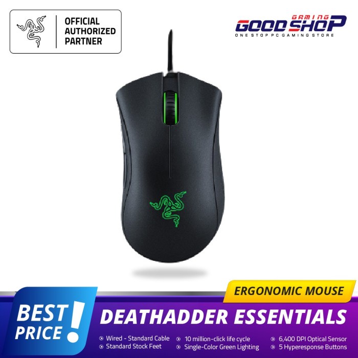 Jual Razer Deathadder Essentials - Gaming Mouse | Shopee Indonesia