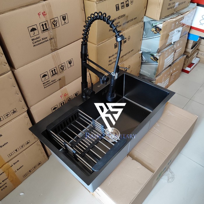 Jual Kitchen Sink 7545 Jkm Black Stainless Steel Sus304 Anti Karat ...