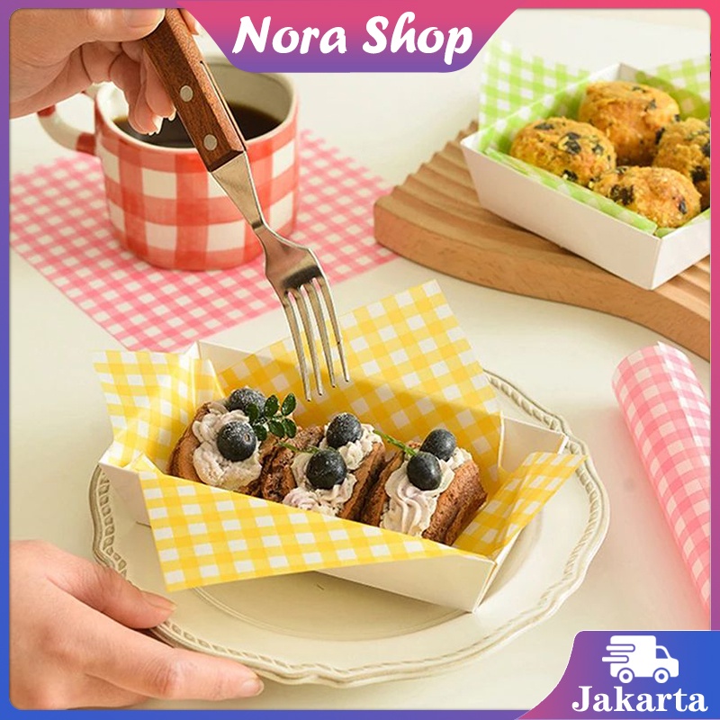 Jual 100 Pcs Kertas Roti Motif Baking Paper Kertas Bento Wax Paper ...