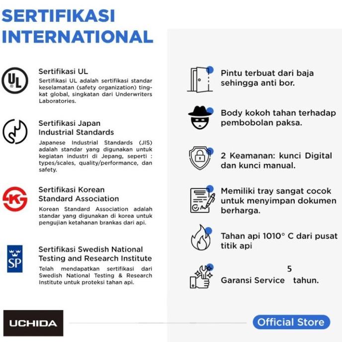 Jual Uchida B4-4D Filling Cabinet 4 Laci Tahan Api Garansi 5 Tahun Original | Shopee Indonesia