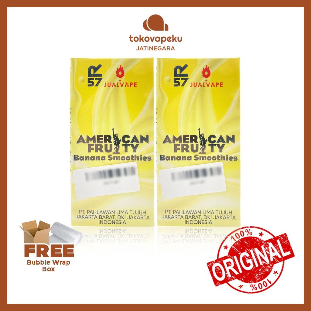 Jual AMERICAN FRUITY BANANA SMOOTHIES 60ML AMERICAN FRUITY ORI by R57 X ...