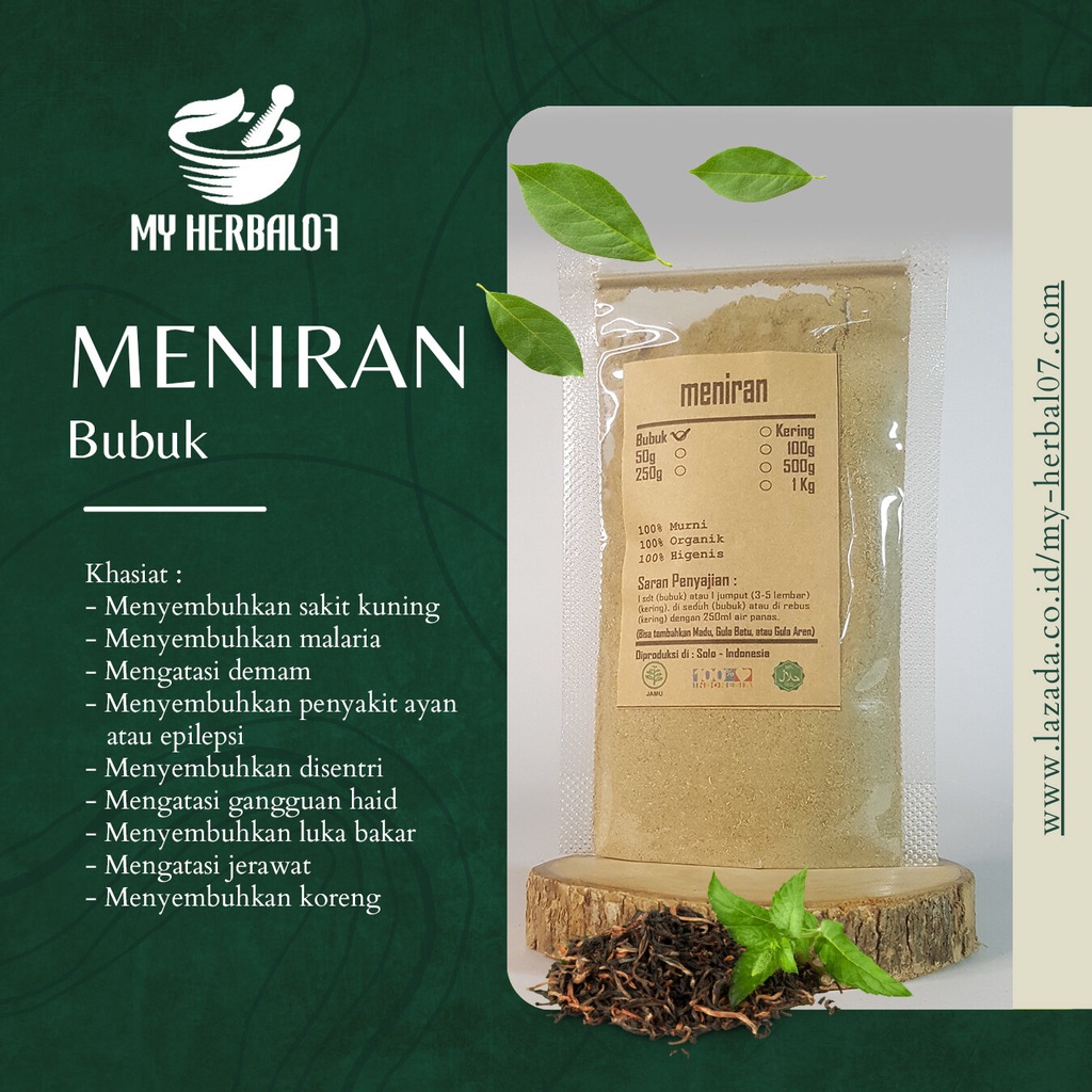 Jual Herbal Kesehatan Meniran Bubuk / Phyllanthus Urinaria 500 Gram ...