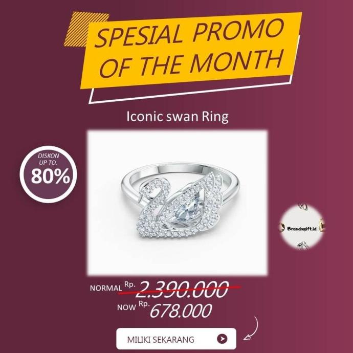 Jual Promo Cincin Swarovski Iconic Swan Rings Original 100% Original | Shopee Indonesia