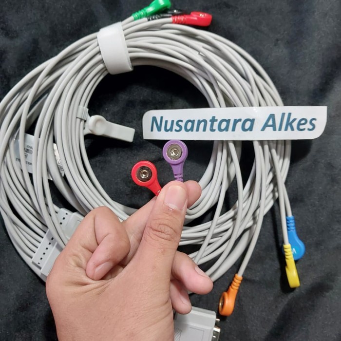 Jual Original Kabel Ecg Edan Exercise / Cable Treadmill 12 Lead / 12 ...