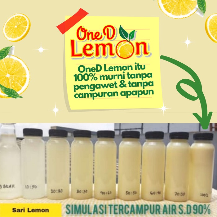 Jual Oned Lemon Original 100% Murni 500 Ml Solusi Diet Tanpa Pengawet | Shopee Indonesia