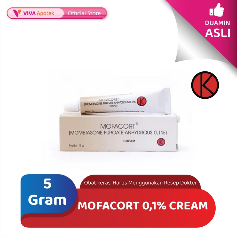 Jual Mofacort 0,1% Cream / Mometasone / Gatal / Radang Kulit (5 Gram ...