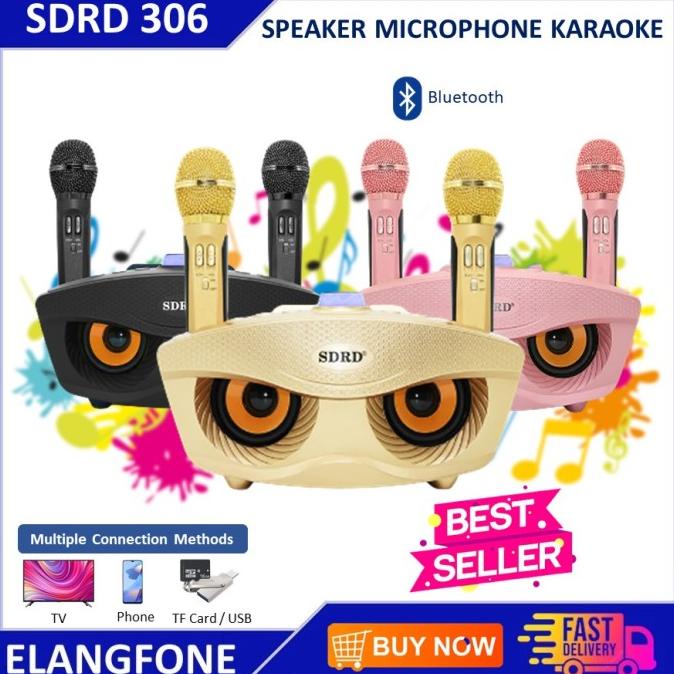 Jual SDRD SD 306 MIC KARAOKE WIRELESS SPEAKER BLUETOOTH PORTABLE DUA ...