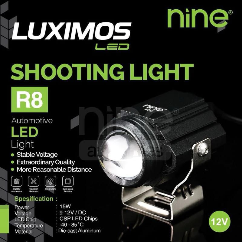 Jual LUXIMOS LUMINOS NINE LED R8 SHOOTING LIGHT DEVIL EYE MERAH/BIRU LAMPU SOROT 2 WARNA PUTIH ...