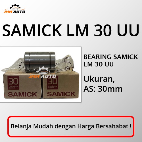 Jual BEARING SAMICK LM 30UU LINEAR BEARING / LM30UU LINEAR BUSHING ...